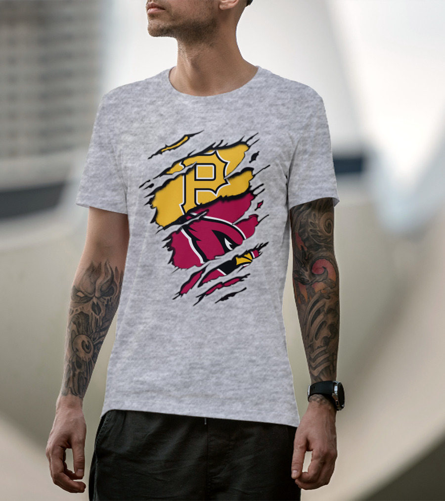 Cardinals And Pirates Logo Mashup T-Shirt