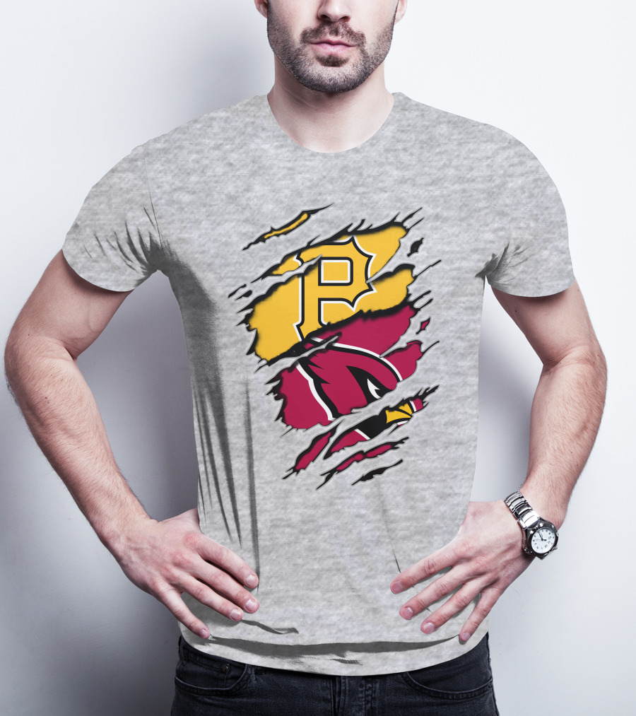 Cardinals And Pirates Logo Mashup T-Shirt