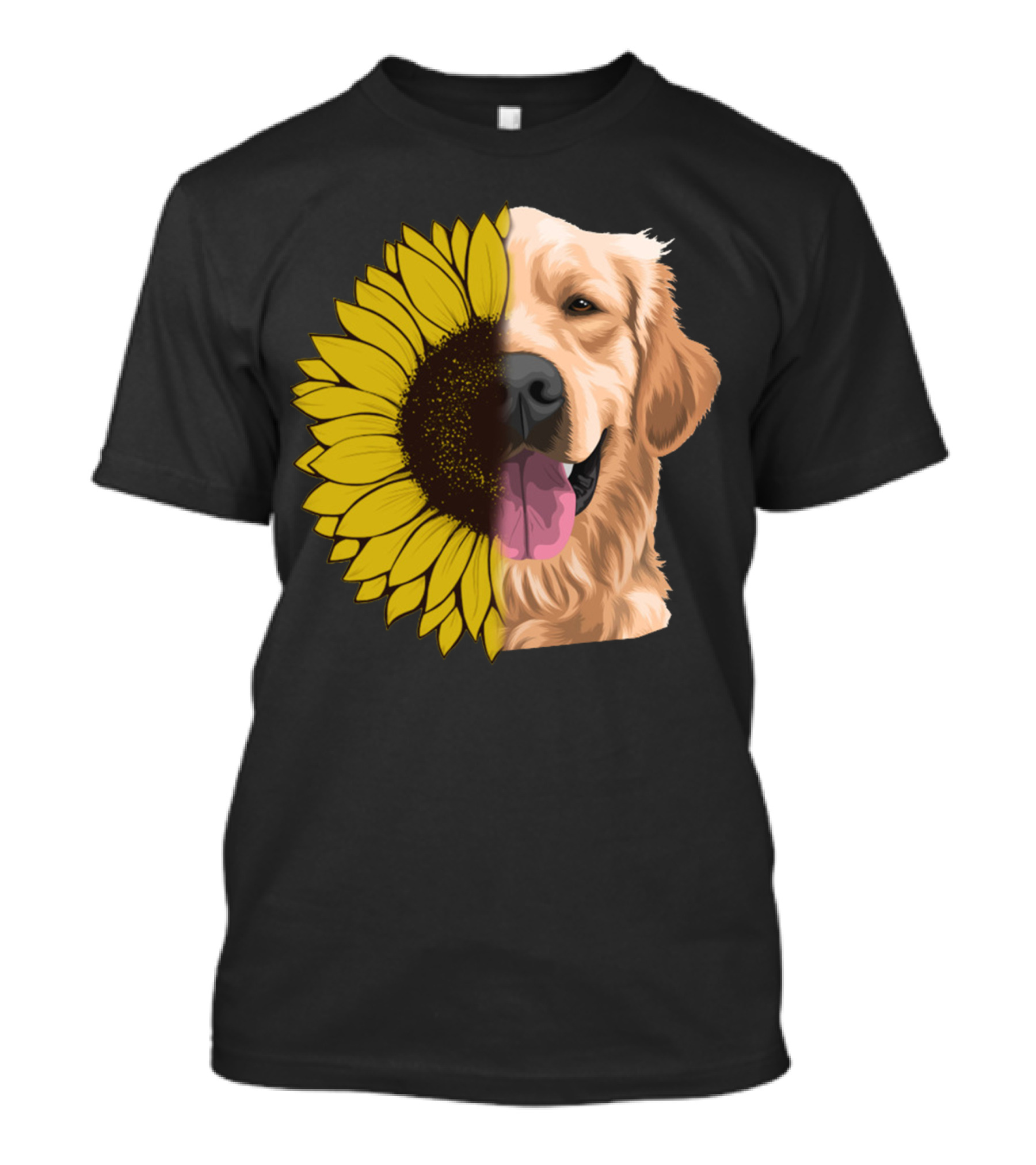 Golden Retriever Sunflower Fusion T-Shirt