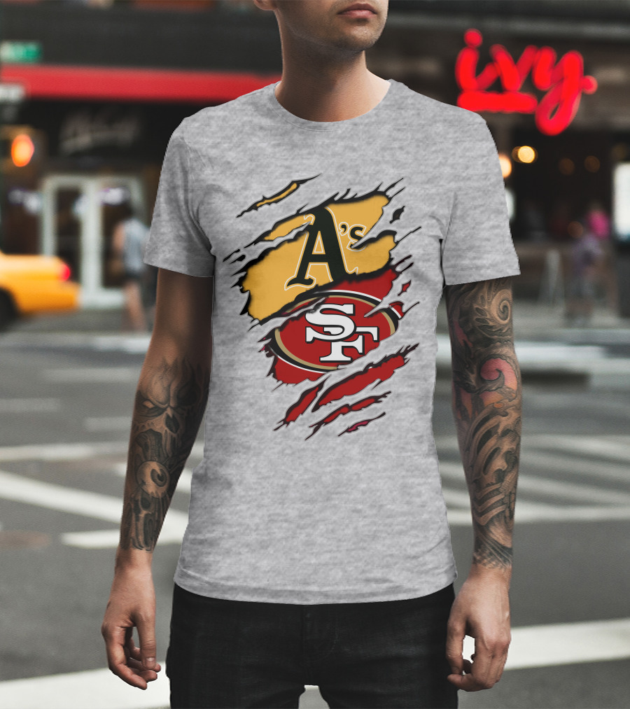 San Francisco 49ers Oakland Athletics Mashup Collaboration T-Shirt