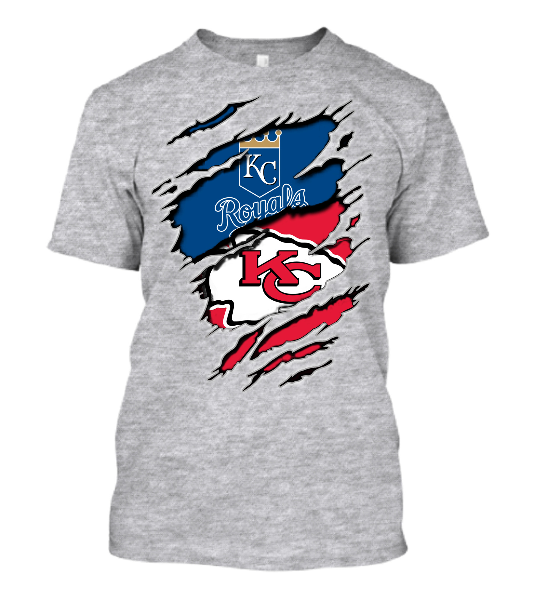 Kc Royals Chiefs Logo Fusion T-Shirt
