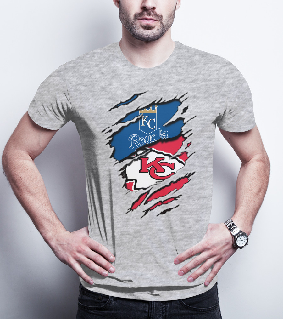 Kc Royals Chiefs Logo Fusion T-Shirt