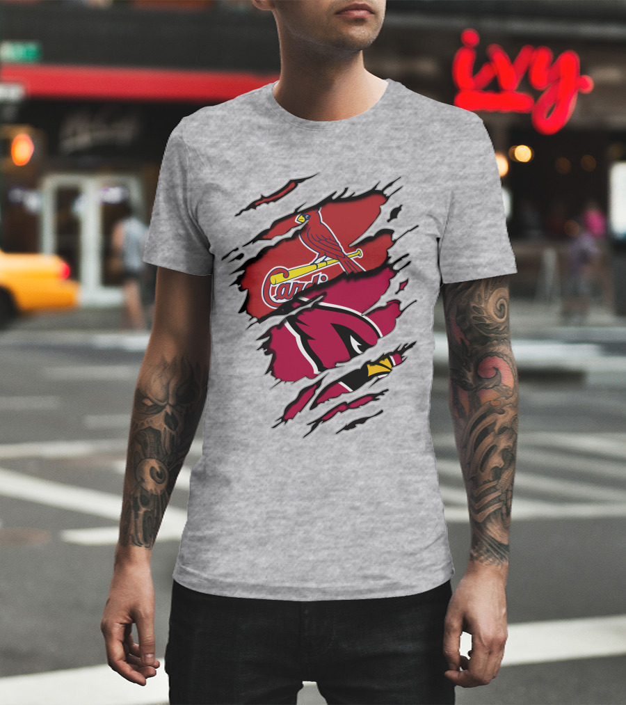Cardinals St. Louis Arizona Distressed Style Sports Fan T-Shirt