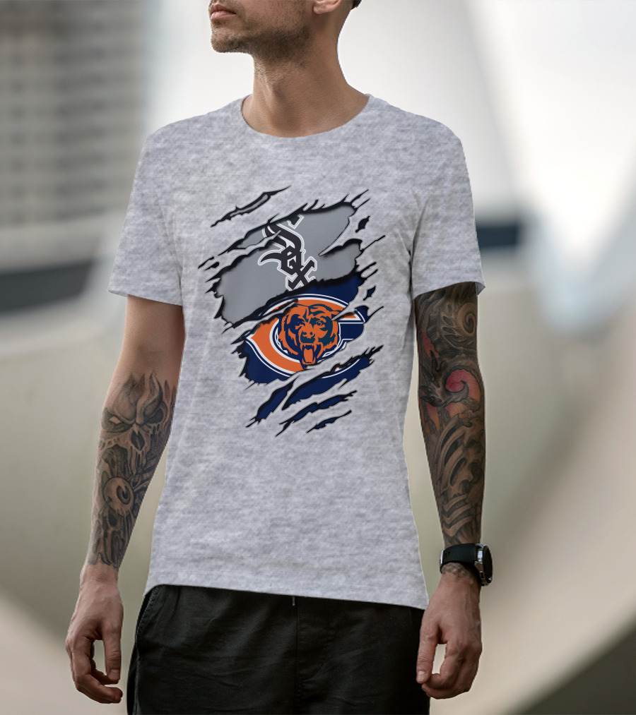 Chicago Bears And Chicago White Sox Fusion T-Shirt