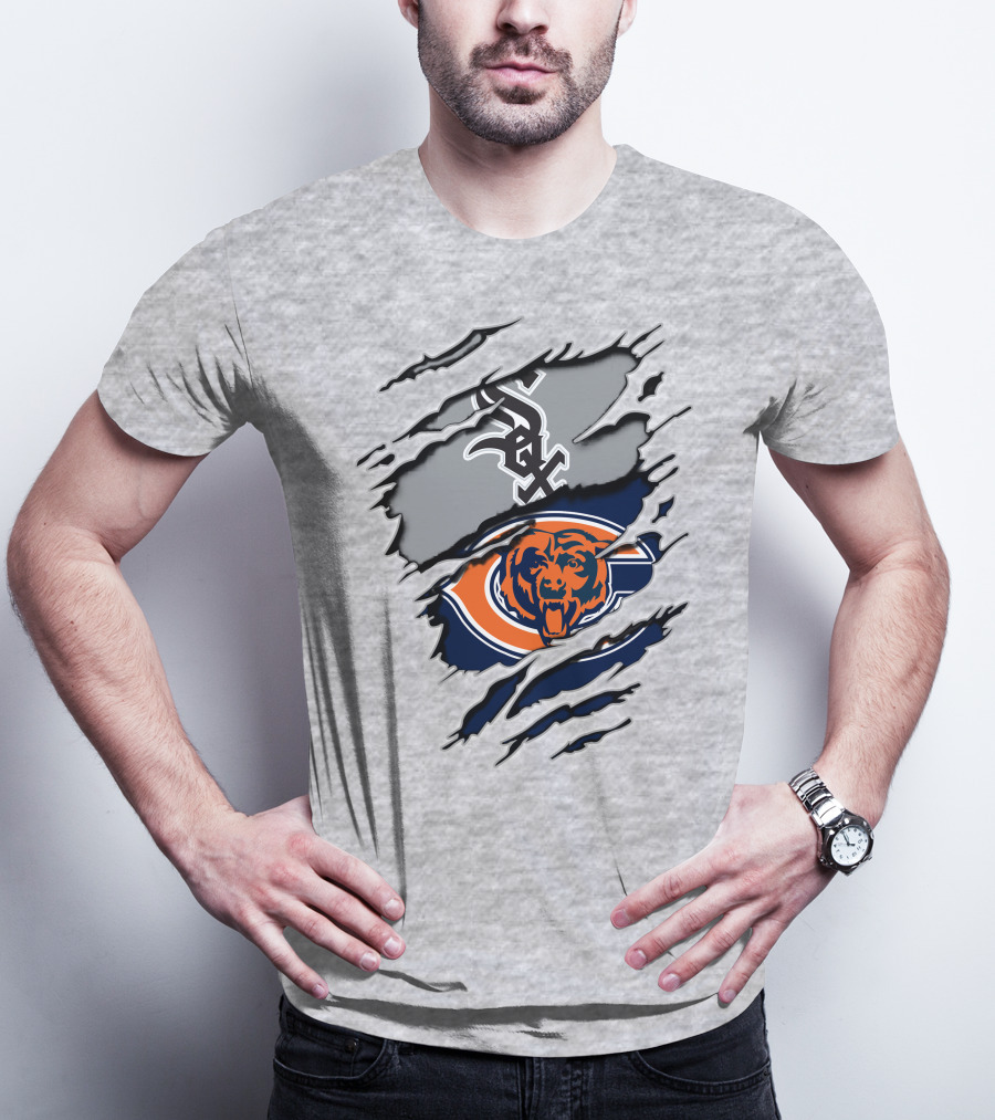Chicago Bears And Chicago White Sox Fusion T-Shirt