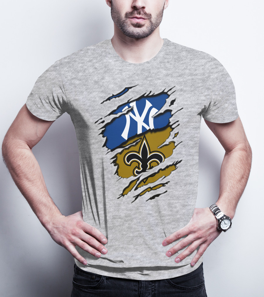 New York Yankees New Orleans Saints Dual T-Shirt