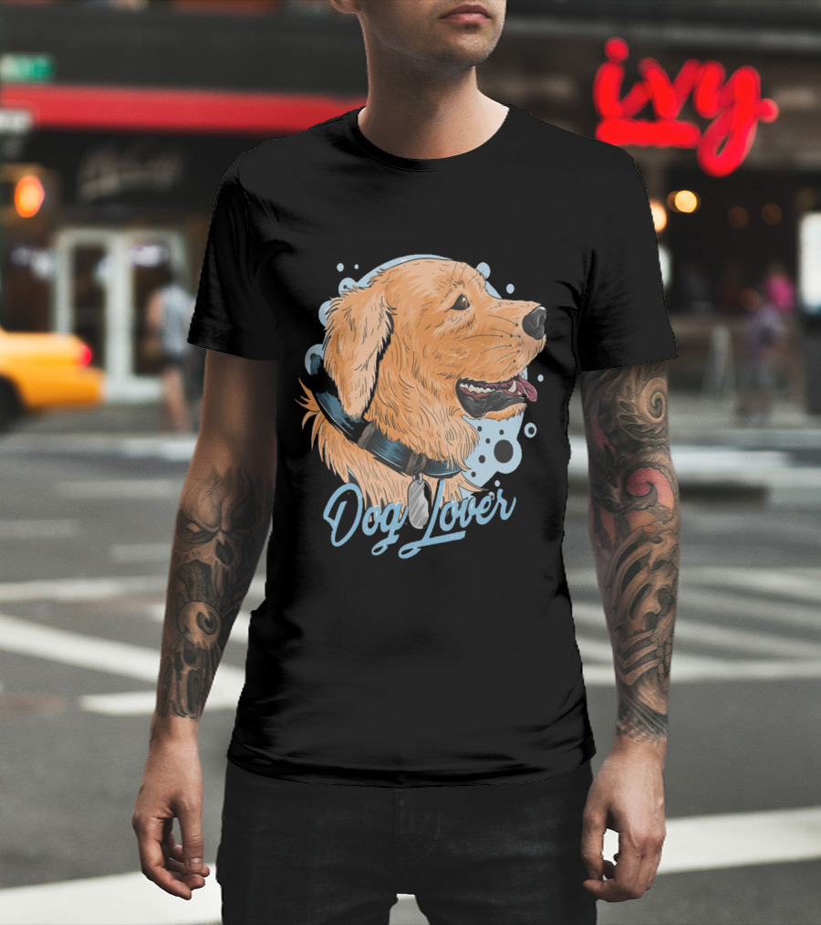 Dog Lover Golden Retriever Art T-Shirt