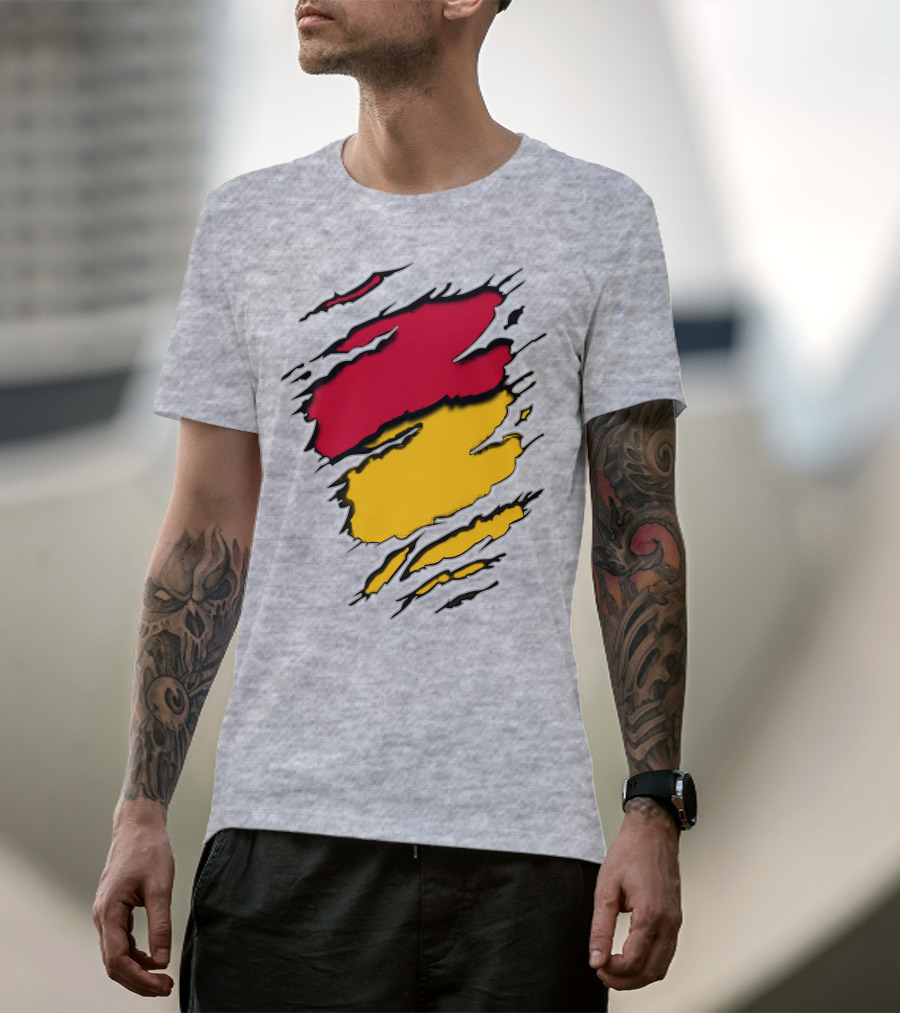 5Stee Red And Yellow Scratch Marks T-Shirt
