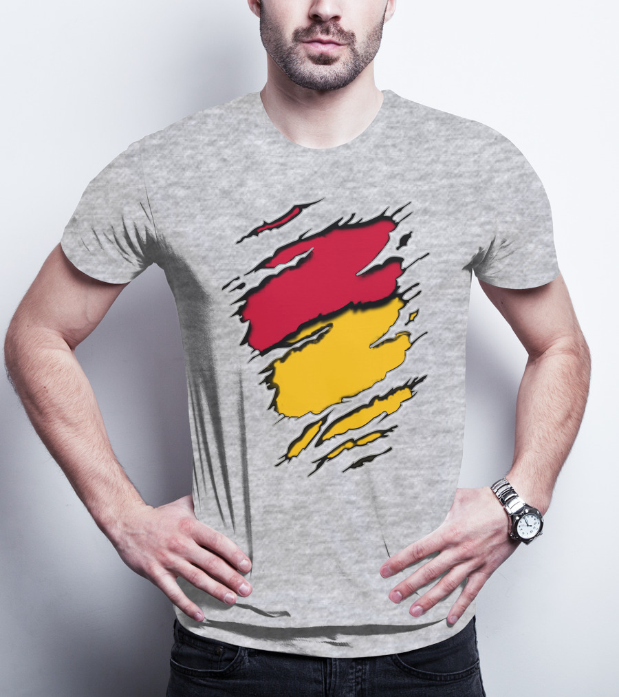 5Stee Red And Yellow Scratch Marks T-Shirt