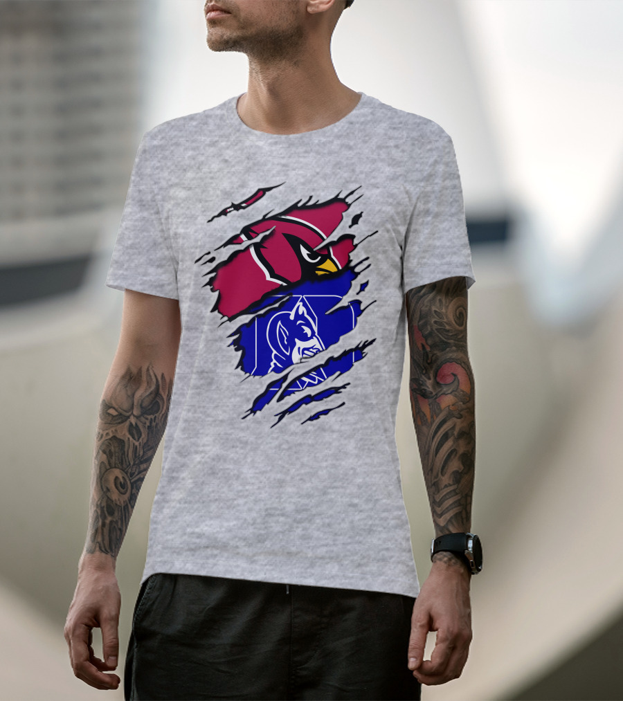 Cardinals And Duke Blue Devils Split T-Shirt