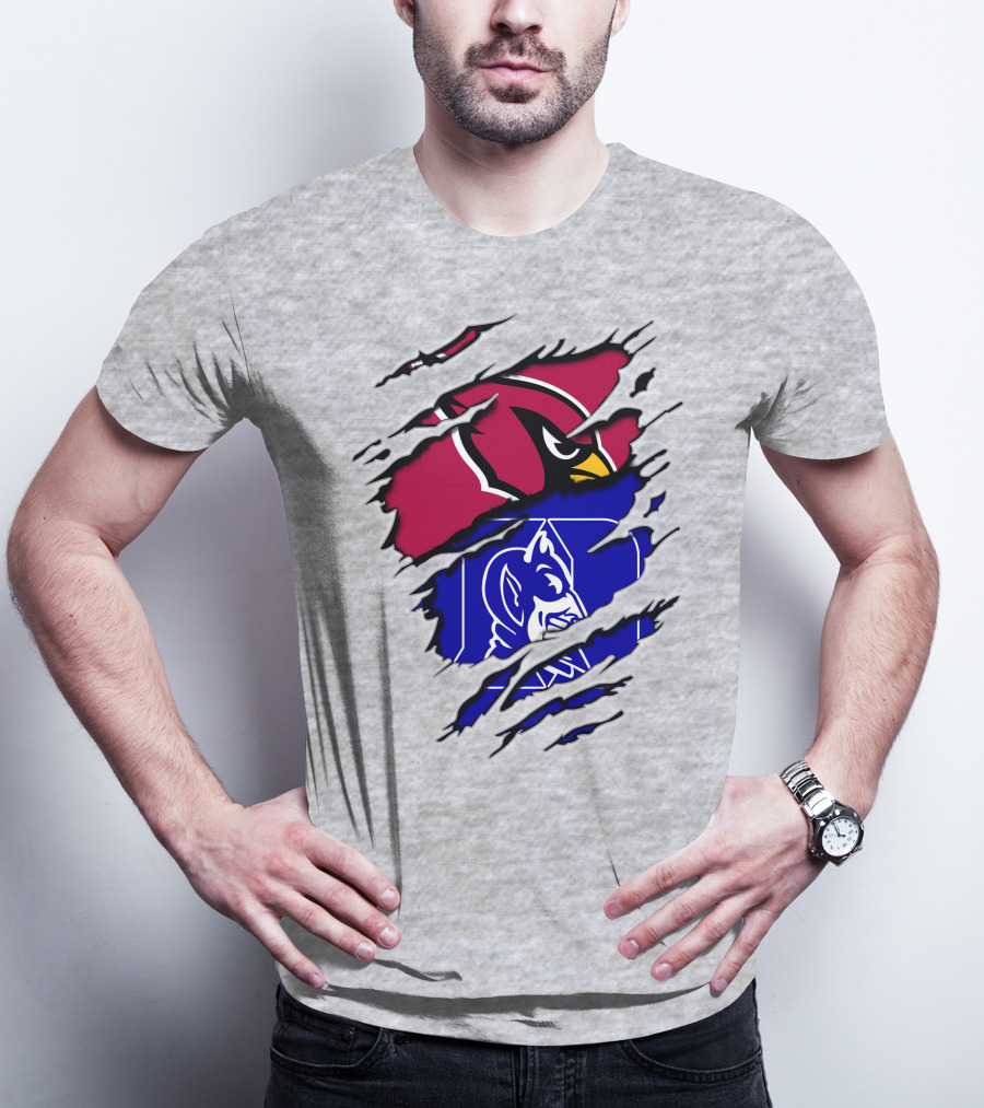 Cardinals And Duke Blue Devils Split T-Shirt