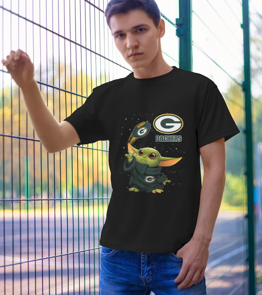 Baby Yoda Green Bay Packers Football Force G Packers T-Shirt