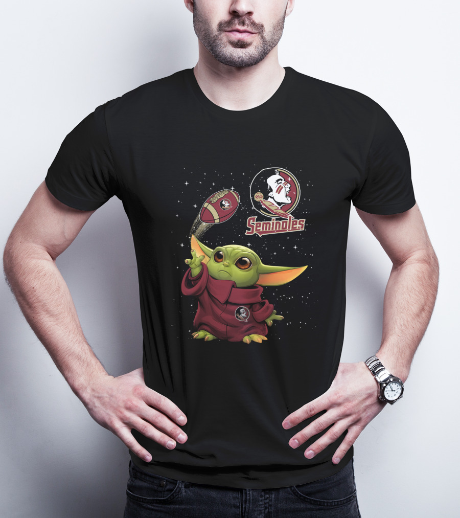 Baby Yoda Football Florida State Seminoles Magic T-Shirt