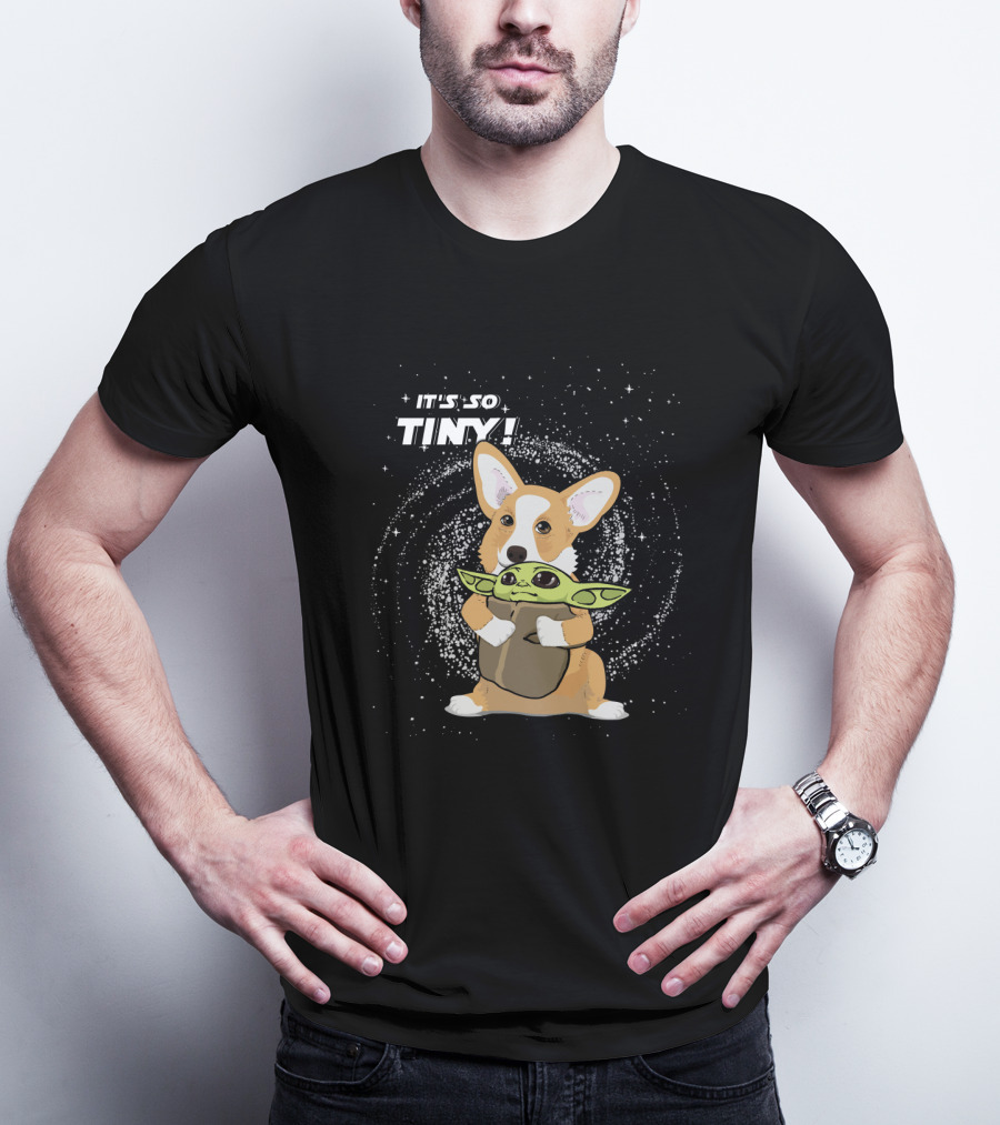 It's So Tiny Baby Yoda Corgi Hug T-Shirt