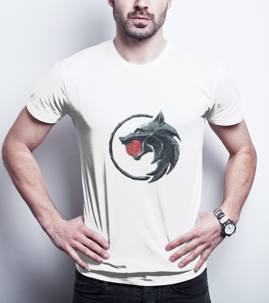 The Witcher Wolf Medallion With Red Circle Symbol T-Shirt