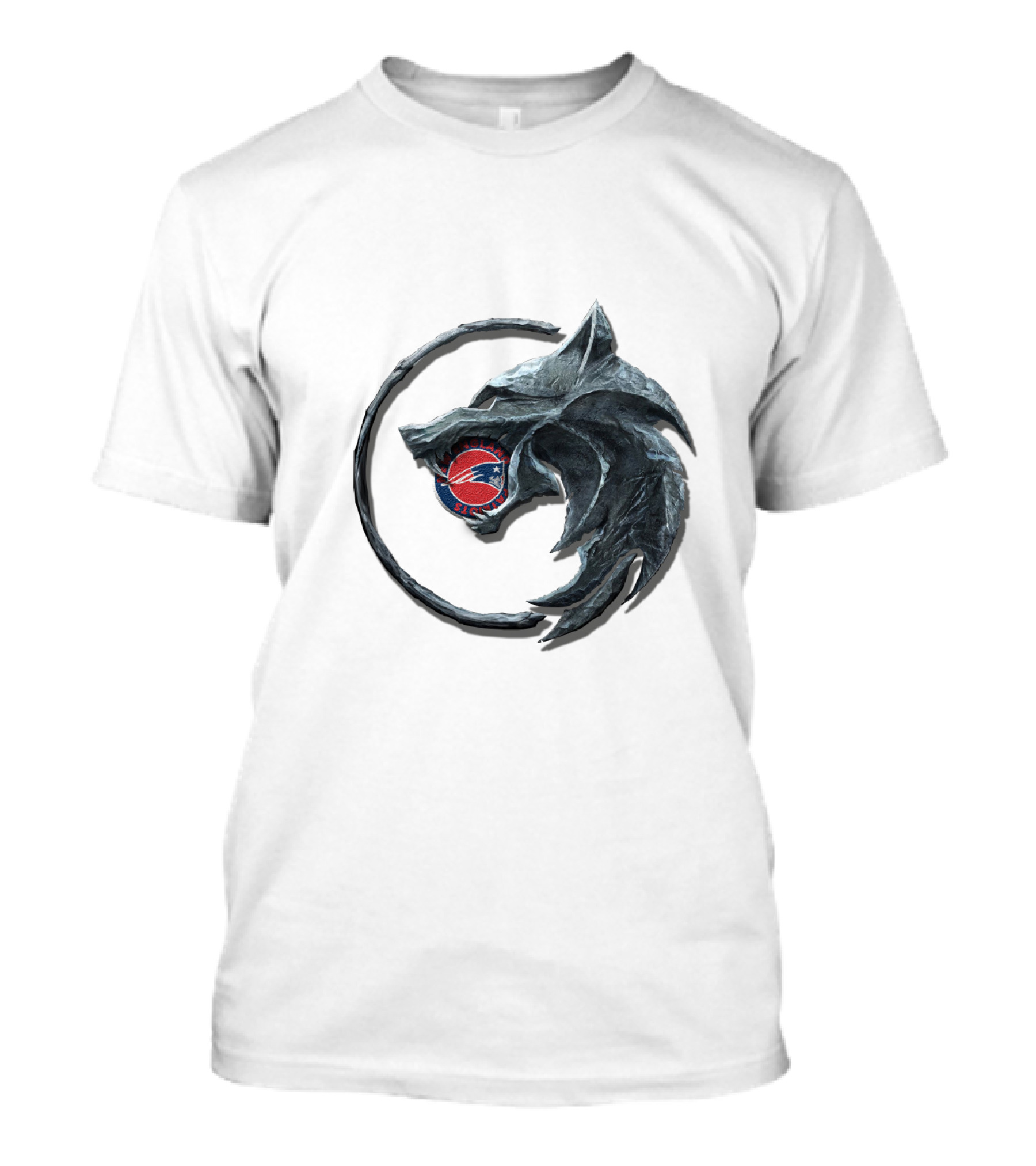 Cht1Twnfl1021 New England Patriots Wolf T-Shirt