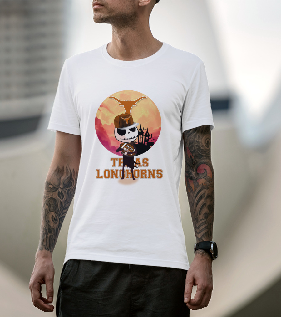 Texas Longhorns Football Skeleton Halloween T-Shirt