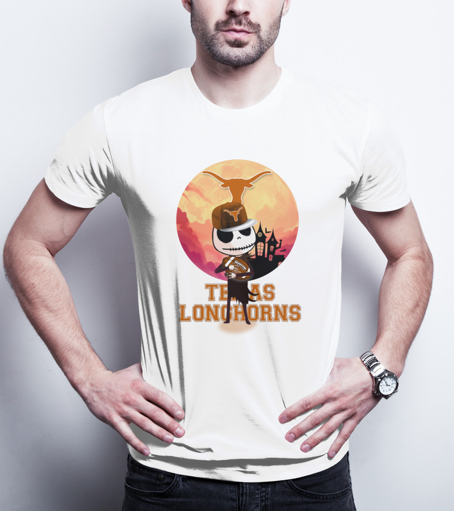 Texas Longhorns Football Skeleton Halloween T-Shirt