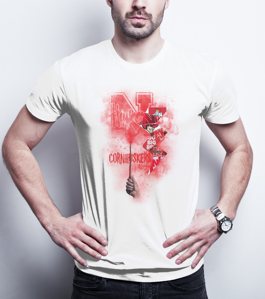 Nebraska Cornhuskers Go Big Red N Huskers Cornhuskers Magic Wand T-Shirt