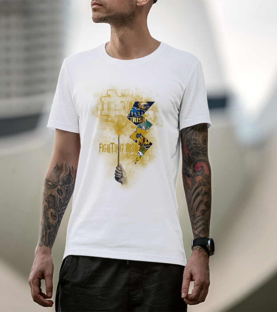 Fighting Irish Notre Dame Lightning Wand T-Shirt