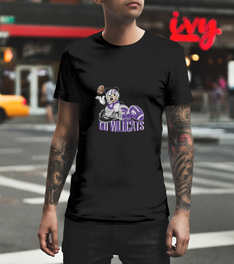 Chtnca8011 Go Wildcats Football Mickey T-Shirt