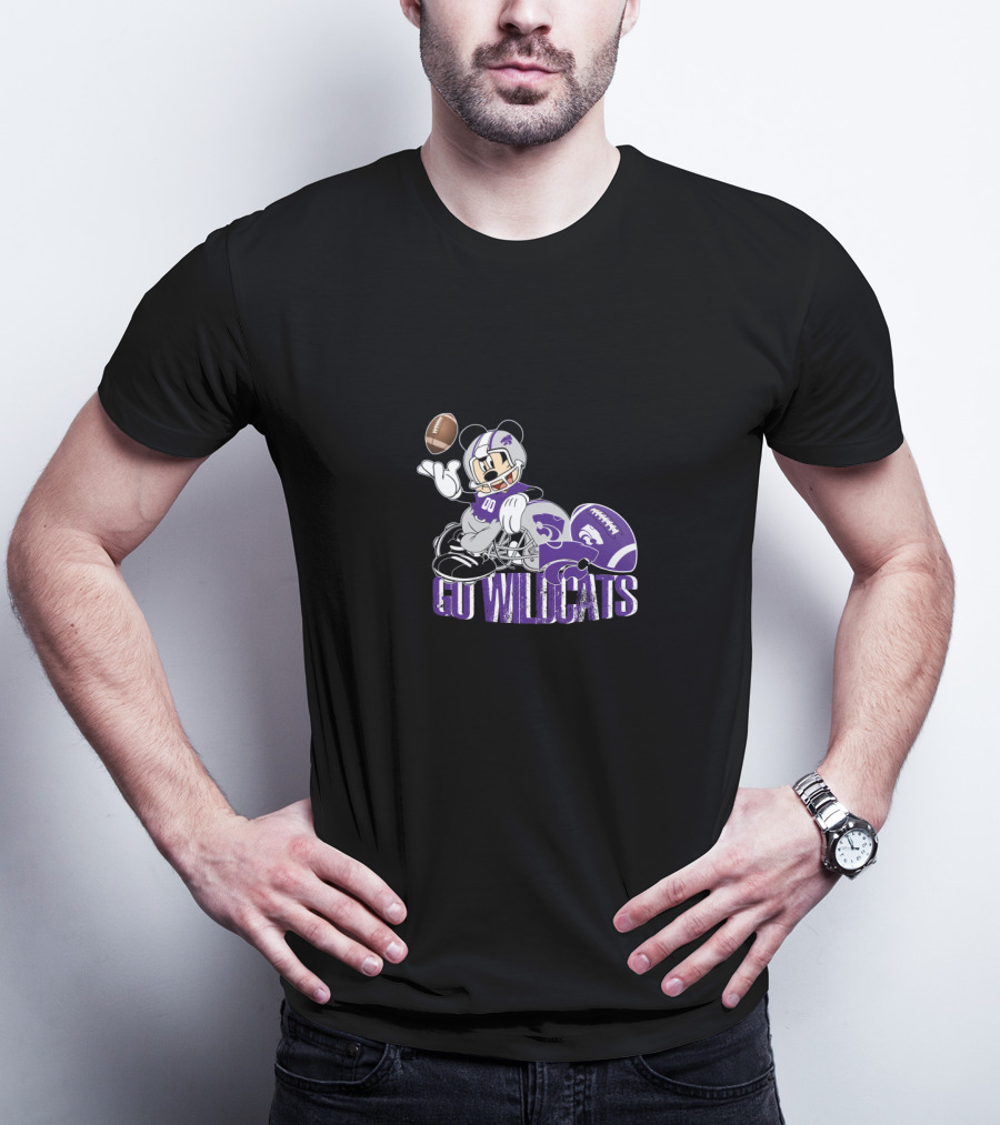 Chtnca8011 Go Wildcats Football Mickey T-Shirt