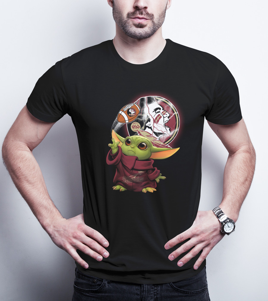 Seminoles Baby Alien Using Force With Florida State Football T-Shirt