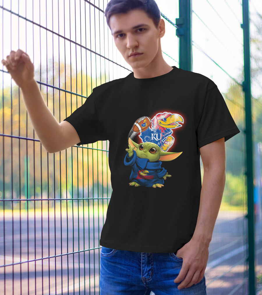 Ku Jayhawks Kansas Football Baby Alien T-Shirt