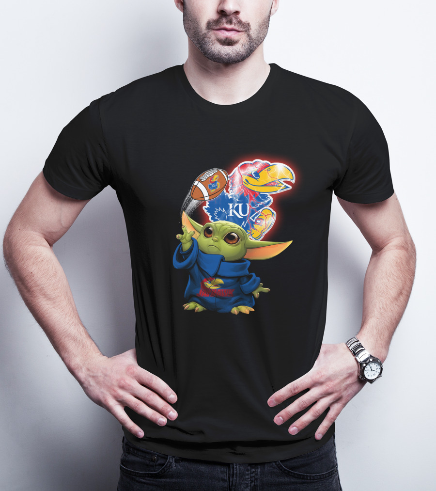 Ku Jayhawks Kansas Football Baby Alien T-Shirt