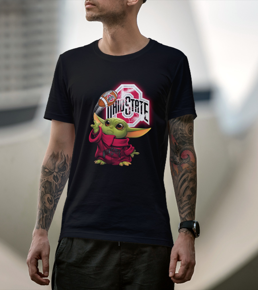 Baby Yoda Ohio State Football Fan Art Chtnca9019 T-Shirt