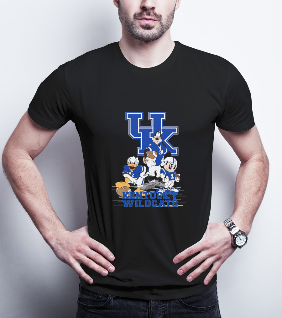 Kentucky Wildcats Mickey Donald Goofy Football Team Players T-Shirt