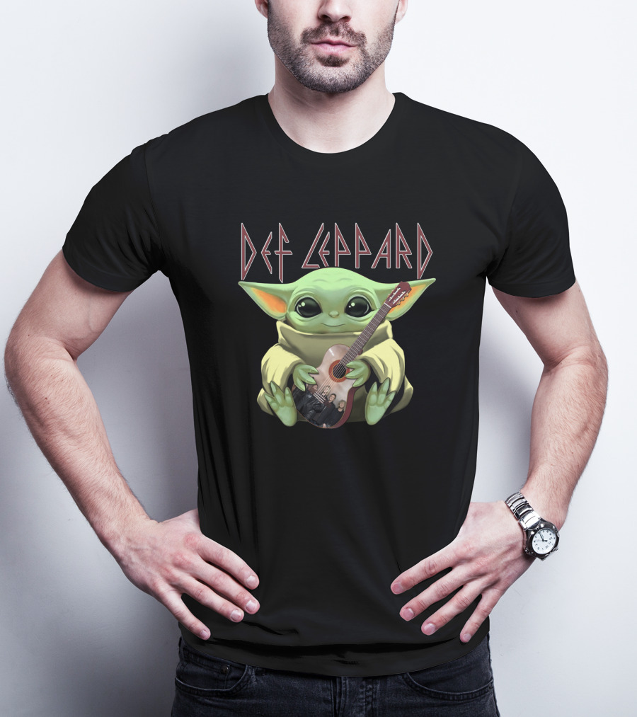 Def Leppard Yoda Playing Guitar T-Shirt