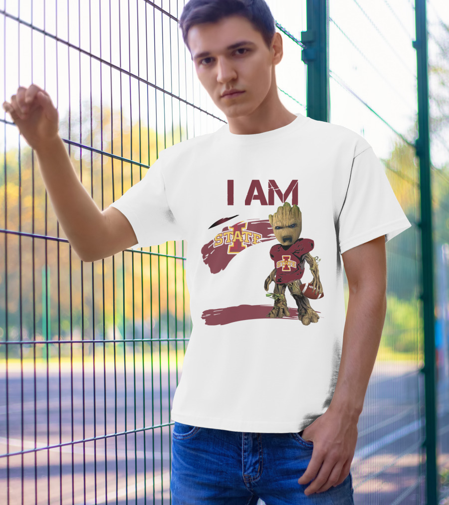 I Am Iowa State Baby Groot Football T-Shirt