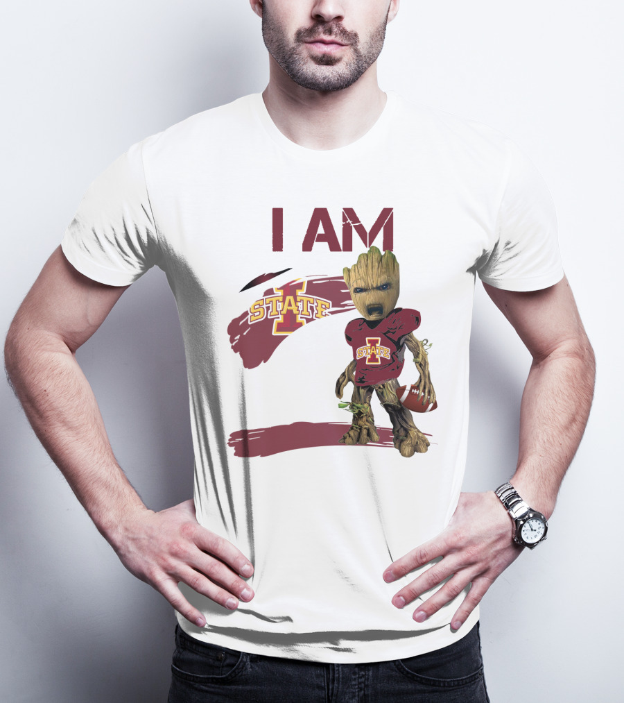 I Am Iowa State Baby Groot Football T-Shirt