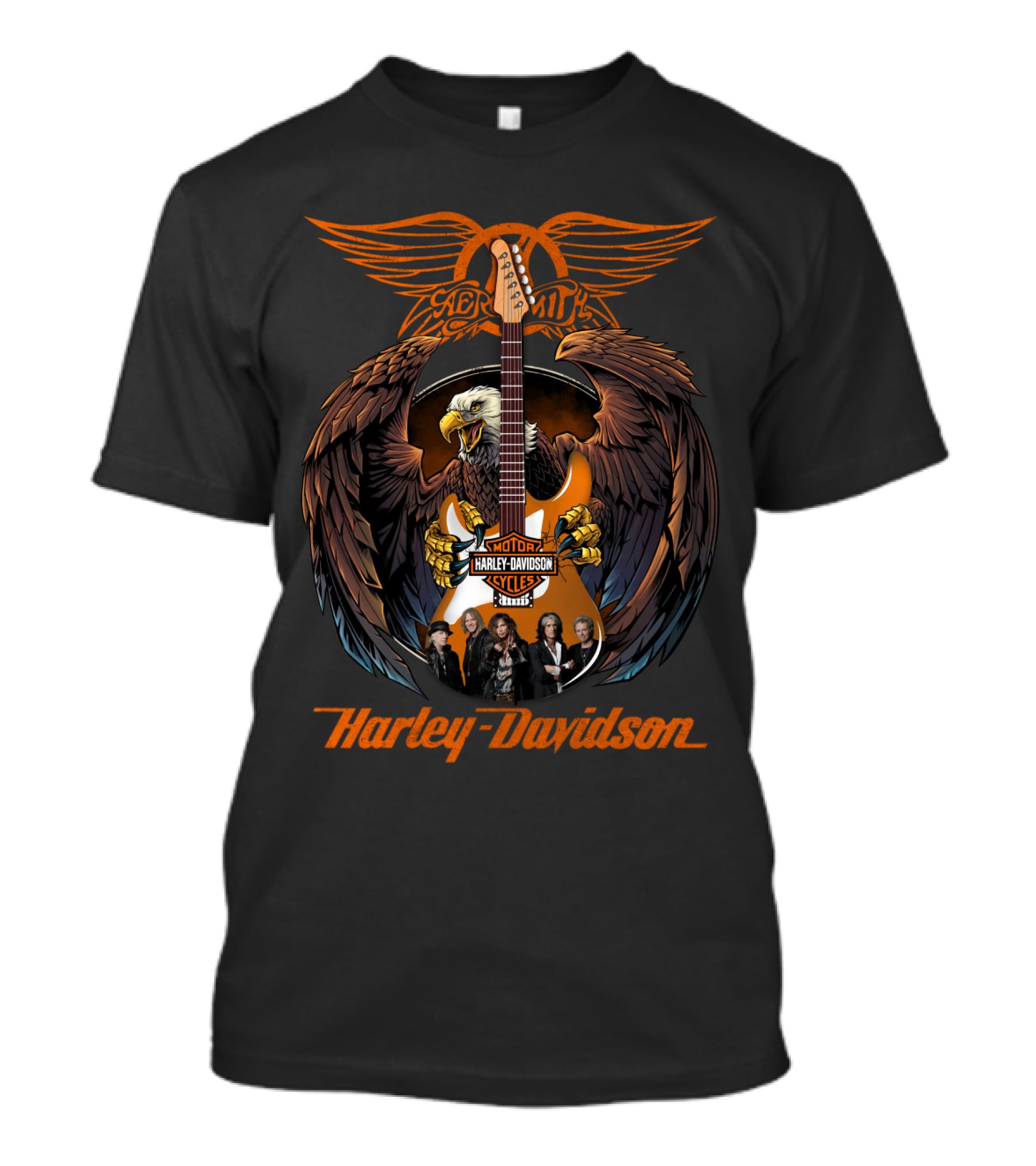 Aerosmith Harley Davidson Motor Cycles Eagle T-Shirt