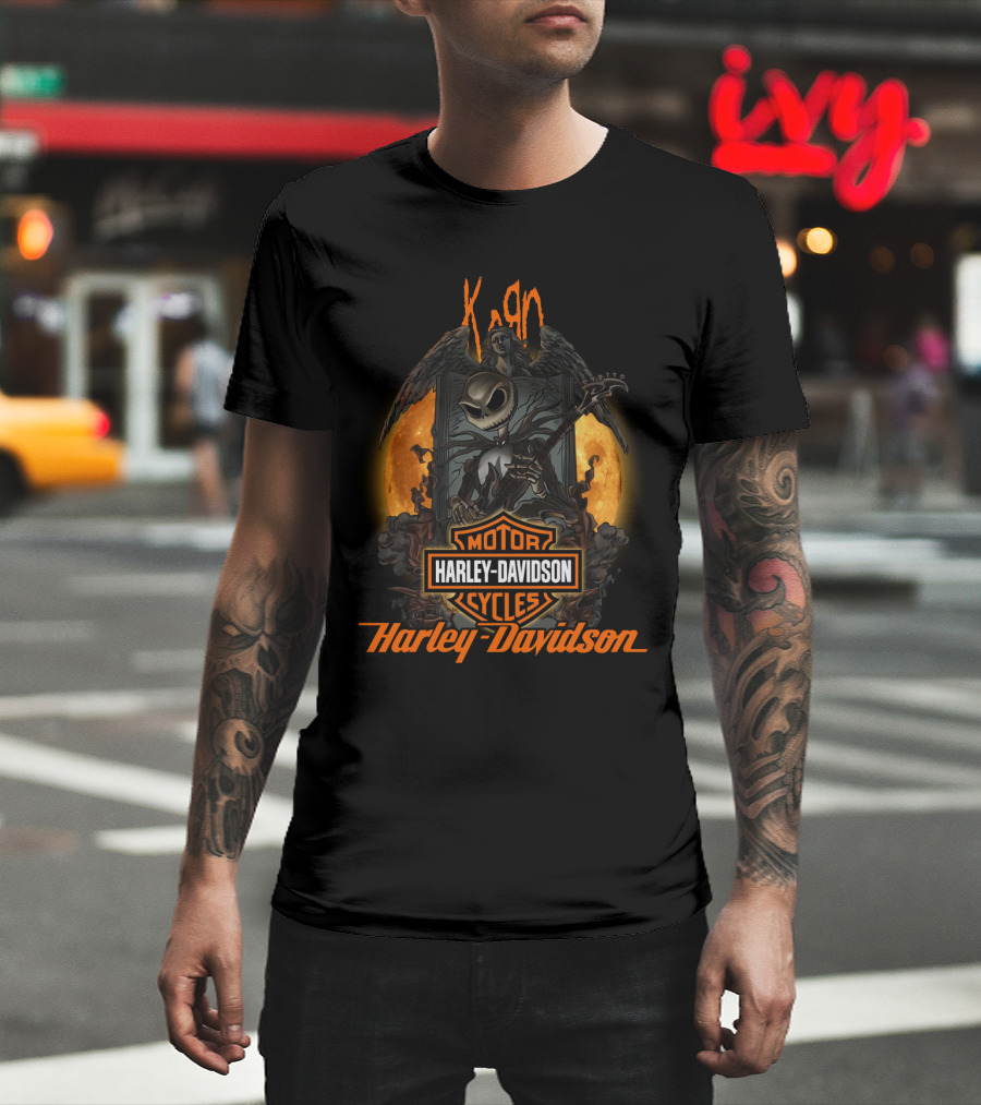 Korn Harley Davidson Nightmare Before Christmas Fusion T-Shirt
