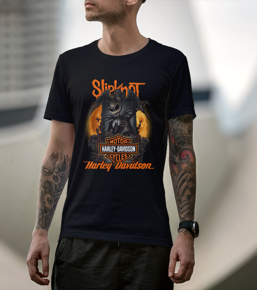 Slipknot Harley Davidson Motor Cycles Halo 1212 T-Shirt