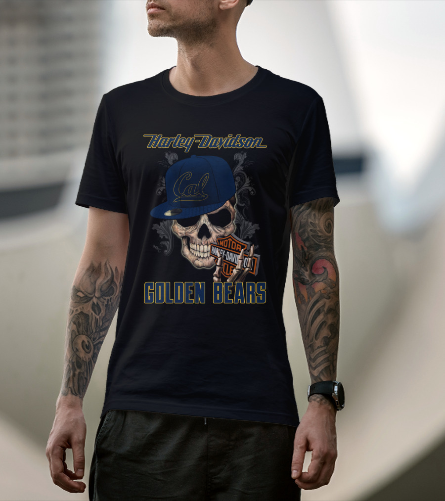 Harley Davidson Cal Skull Golden Bears T-Shirt