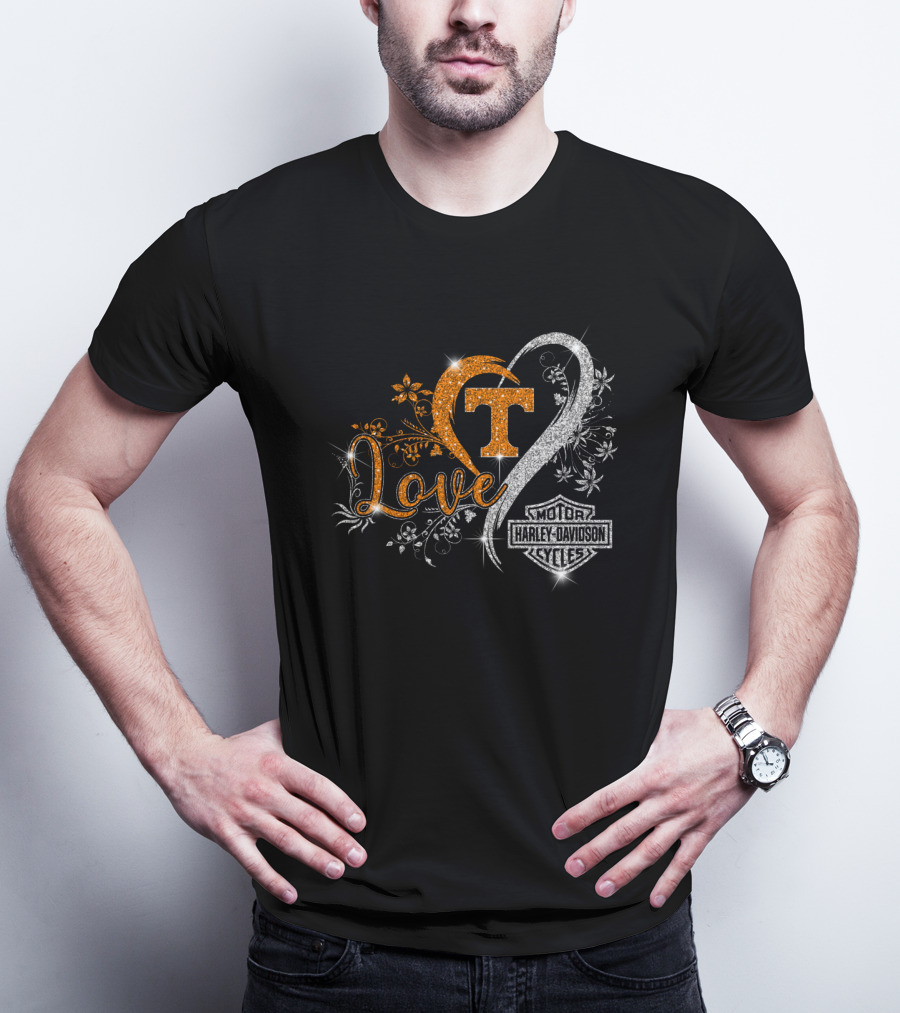 Love Tennessee Volunteers Harley Davidson Motorcycles T-Shirt