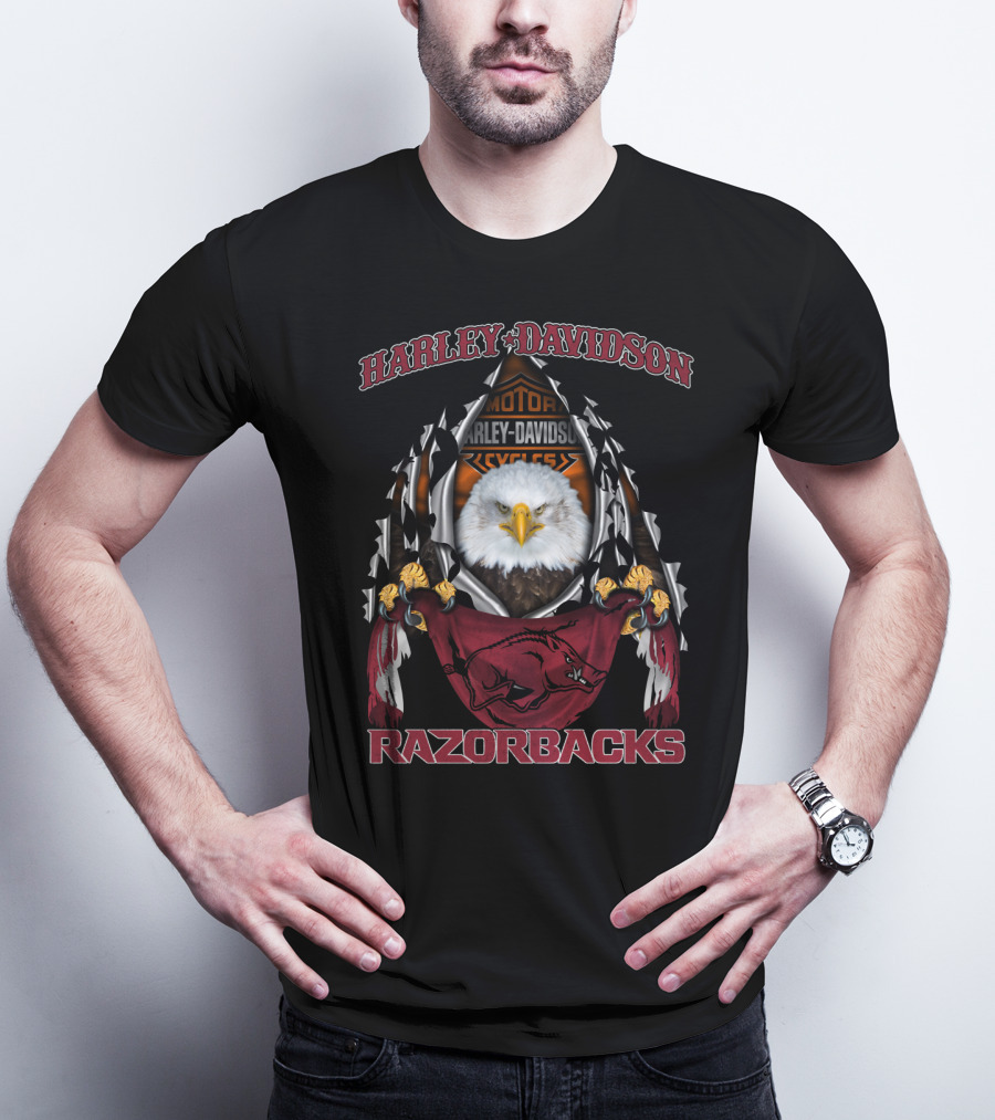 Harley Davidson Motor Cycles Razorbacks T-Shirt