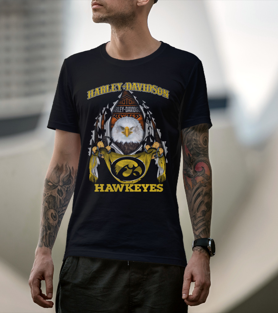 Harley Davidson Motor Cycles Hawkeyes T-Shirt
