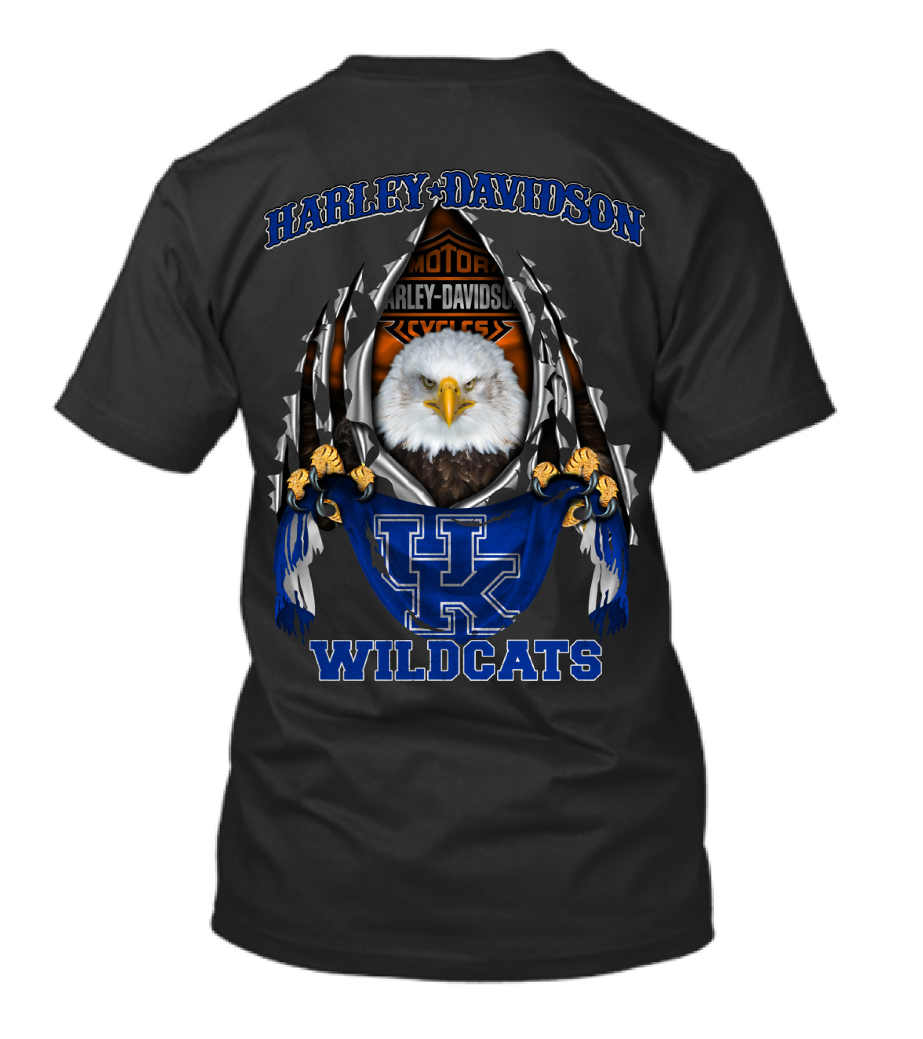 Harley Davidson Kentucky Wildcats Eagles Motor Cycles T-Shirt