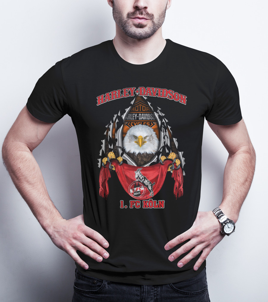 Harley Davidson 1. Fc Köln Motor Cycles Eagle T-Shirt
