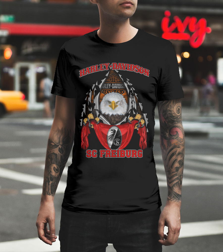 Harley Davidson Motorcycles Sc Freiburg Eagle T-Shirt