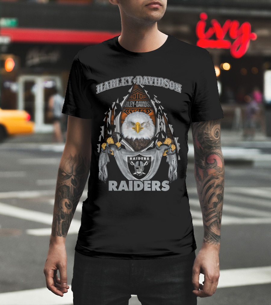 Harley Davidson Raiders Eagle Motor Harley Davidson Cycles T-Shirt