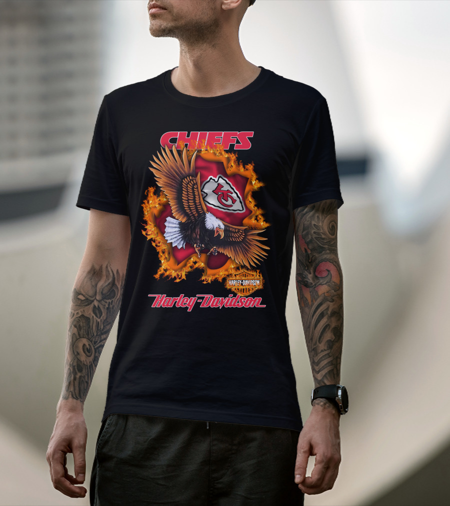Chiefs Harley Davidson Kansas City Chiefs Eagle T-Shirt