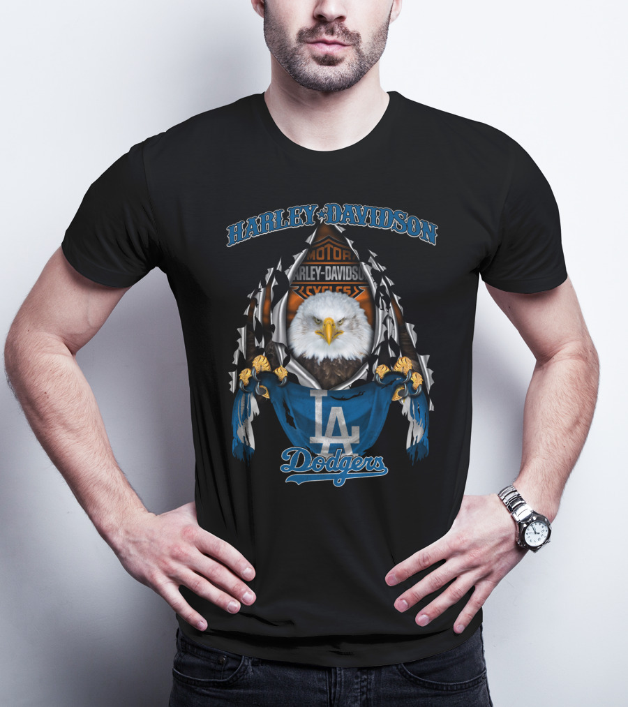 Harley Davidson La Dodgers Eagle T-Shirt