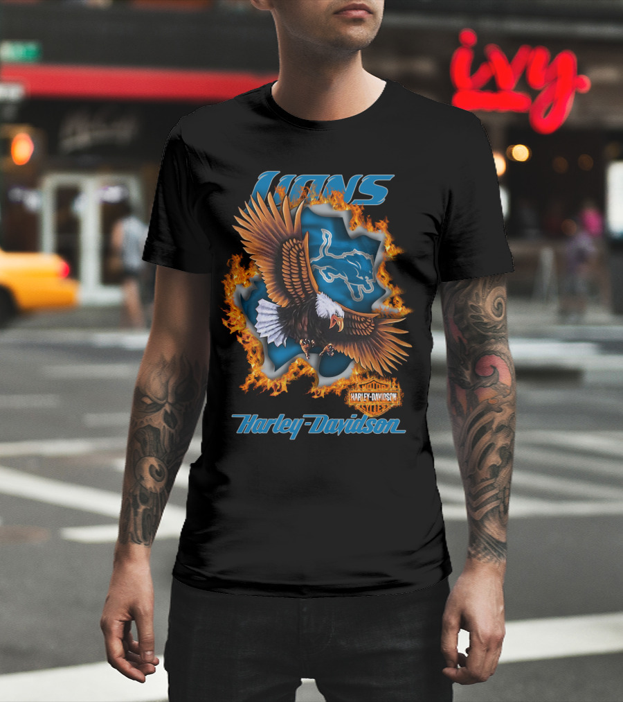 Lions Harley Davidson Nfl 84 Detroit Lions T-Shirt
