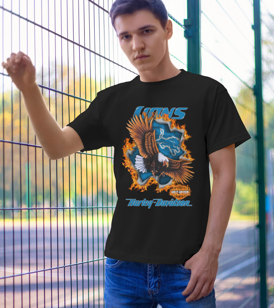 Lions Harley Davidson Nfl 84 Detroit Lions T-Shirt