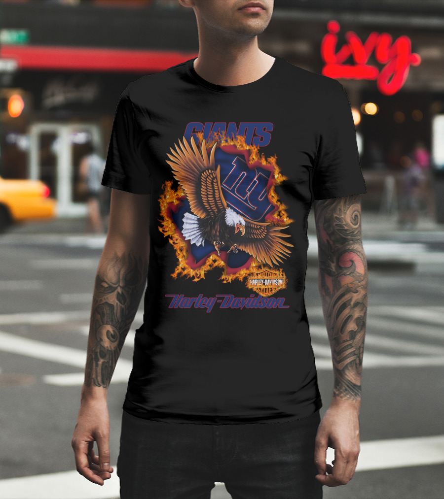 Giants Harley Davidson New York Giants Nfl 84 T-Shirt